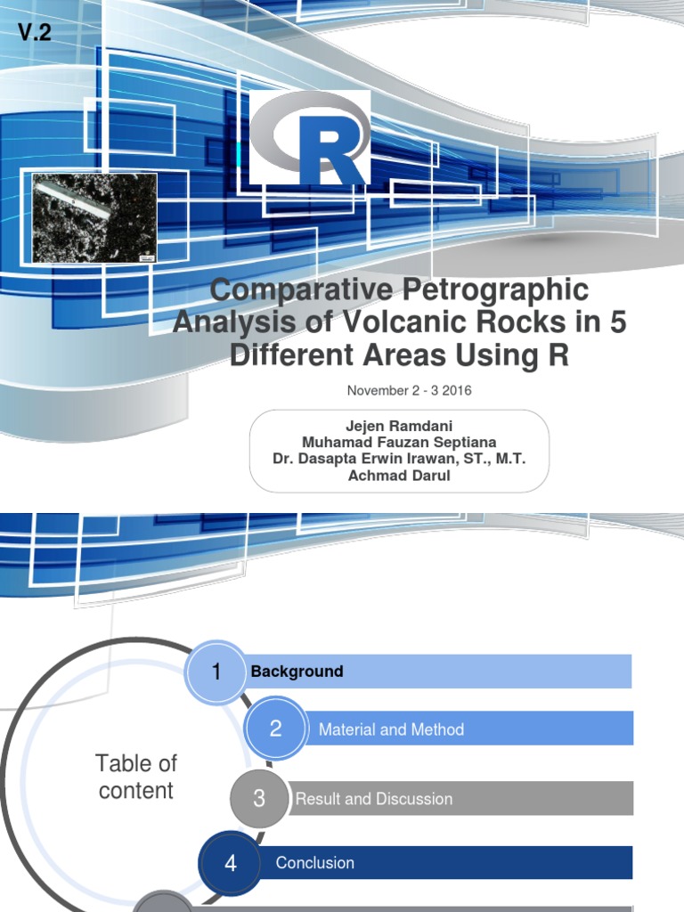 Version 2 - Comparative Petrographic Analysis of Volcanic Rocks in 5 ...