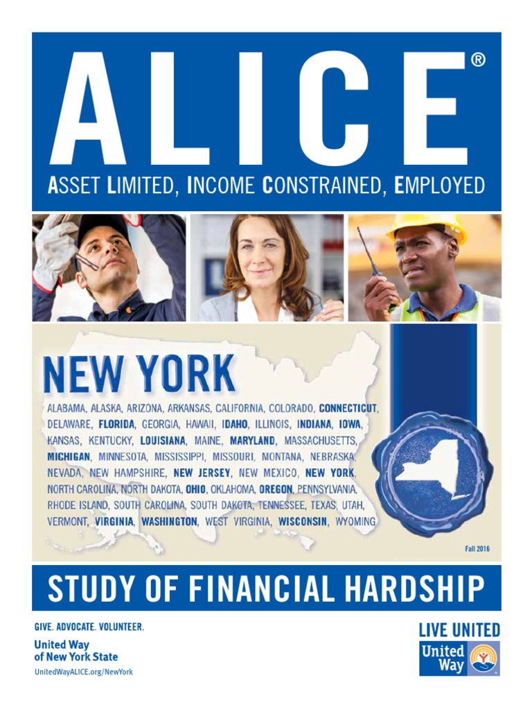 ALICE New York | PDF | Poverty Threshold | Basic Needs