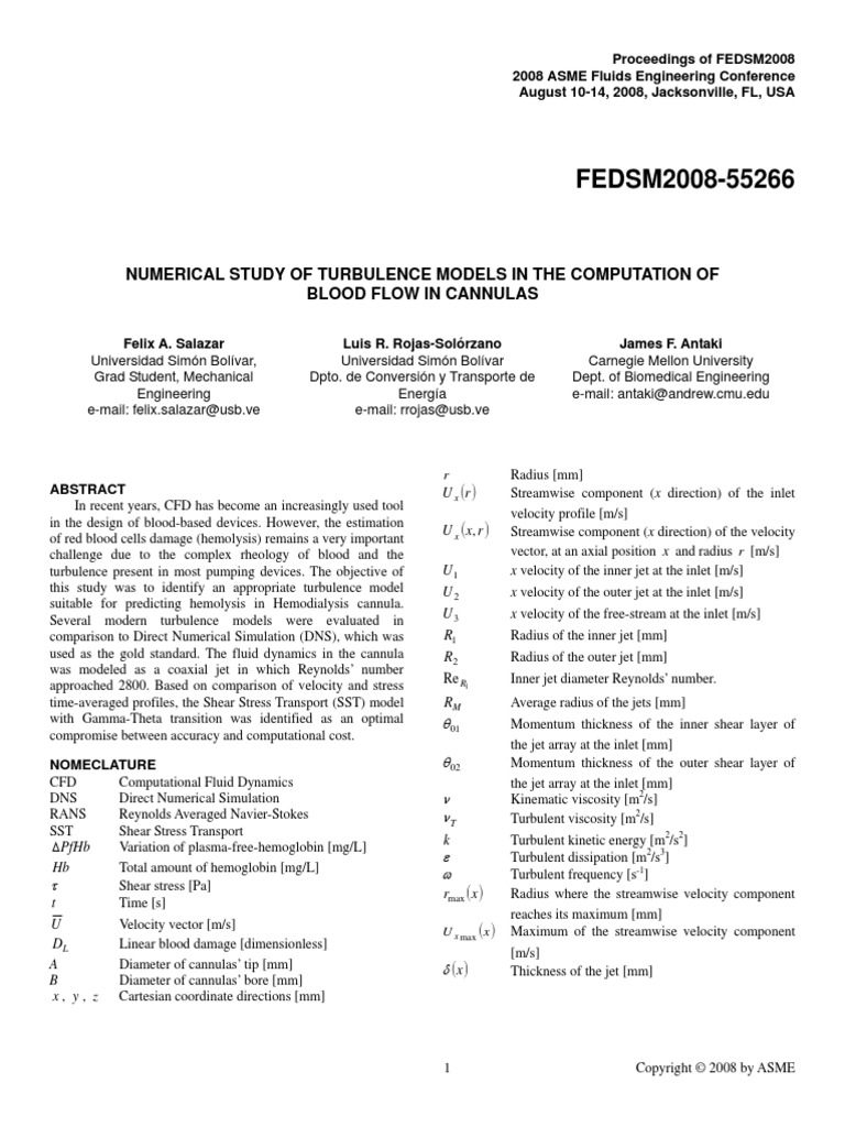 Sample CFD Paper | PDF | Fluid Dynamics | Turbulence