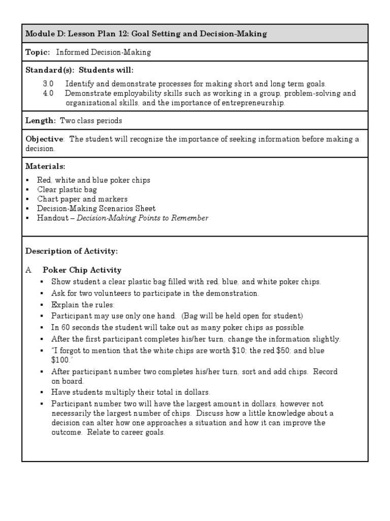 Informed Decision Making | PDF | Cheerleading | Decision Making
