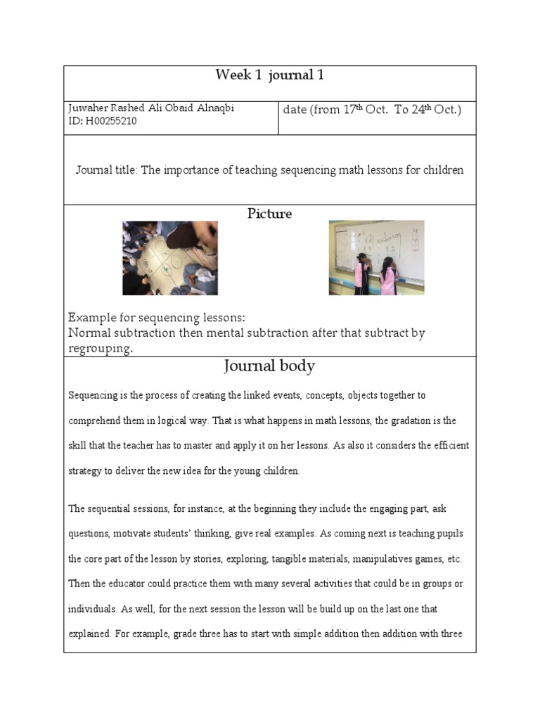 3 Weekly Journals | PDF | Teachers | Teaching Mathematics