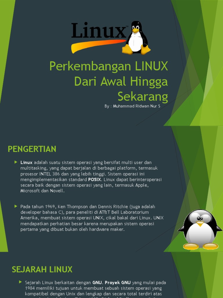 Perkembangan Linux Dari Awal Hingga Sekarang Pdf