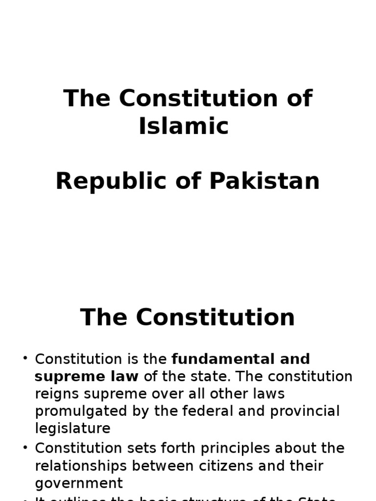 05 Constitution of Pakistan | PDF | Separation Of Powers | Parliament ...