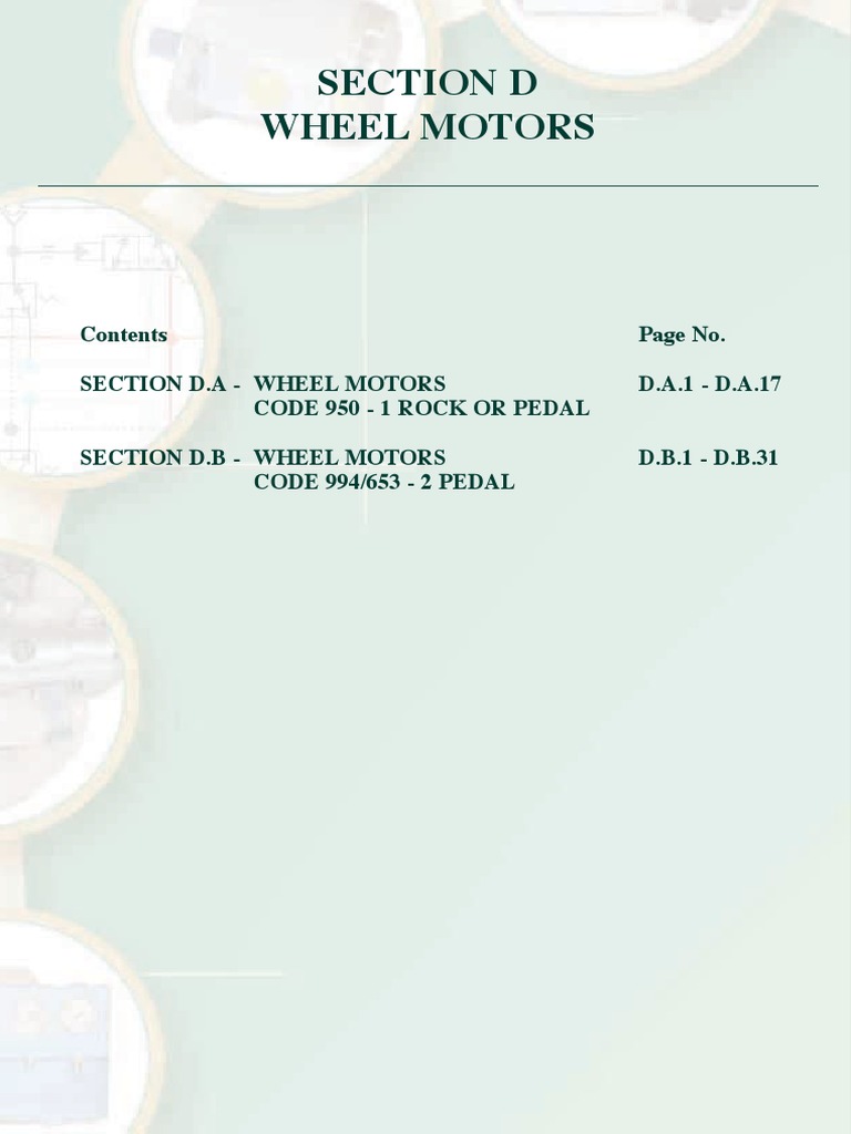 Service - Service Manual Code 950 - 994 - 653 | PDF | Cylinder (Engine ...