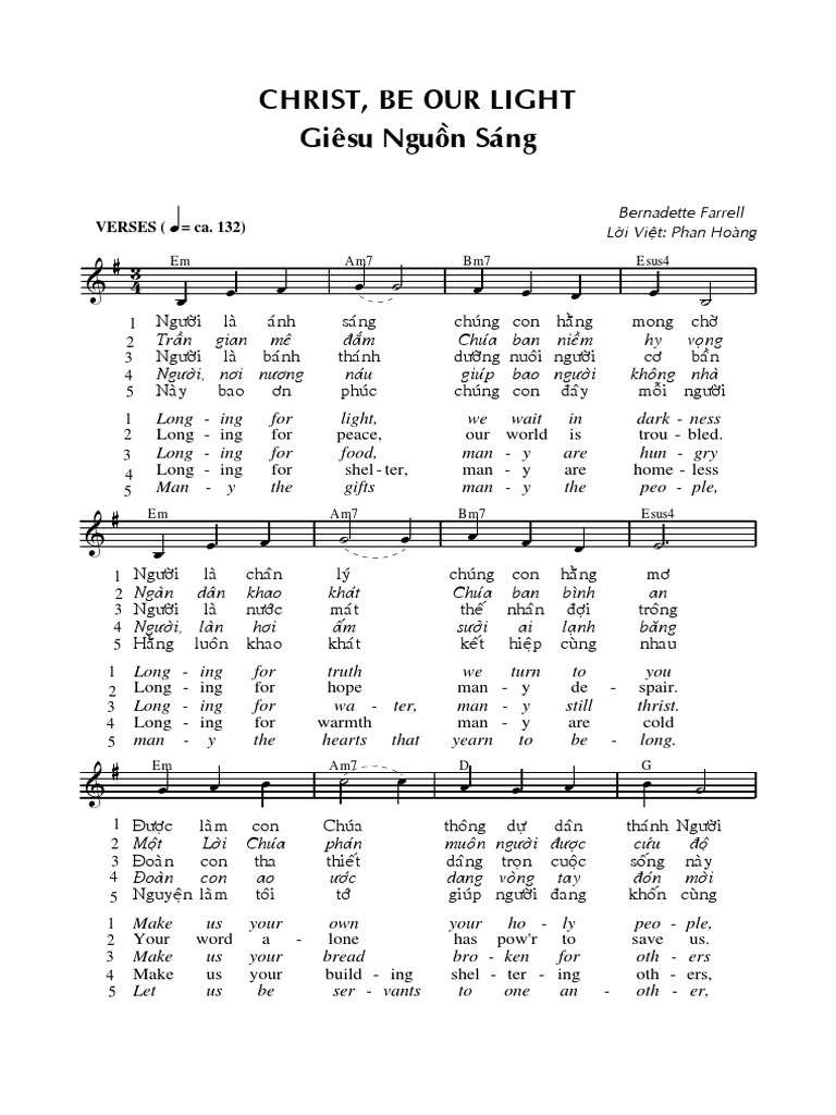 Christ Be Our Light - Giêsu Ngu N Ánh Sáng | PDF