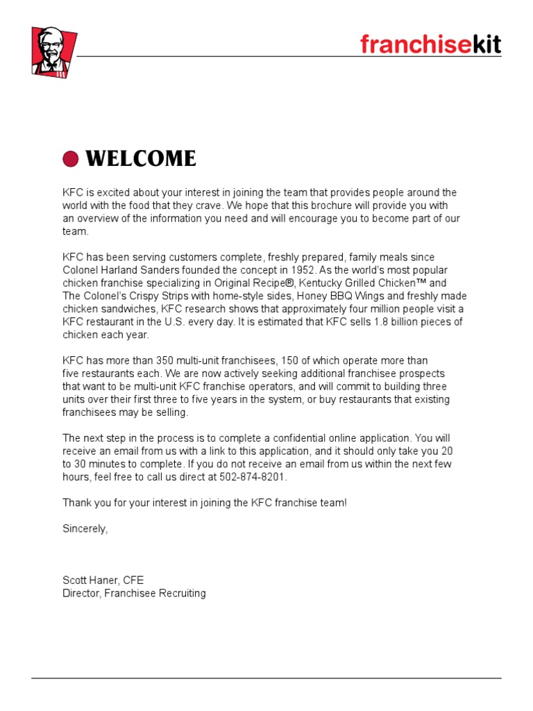 KFC Download Kit PDF | Franchising | Fast Food Restaurants