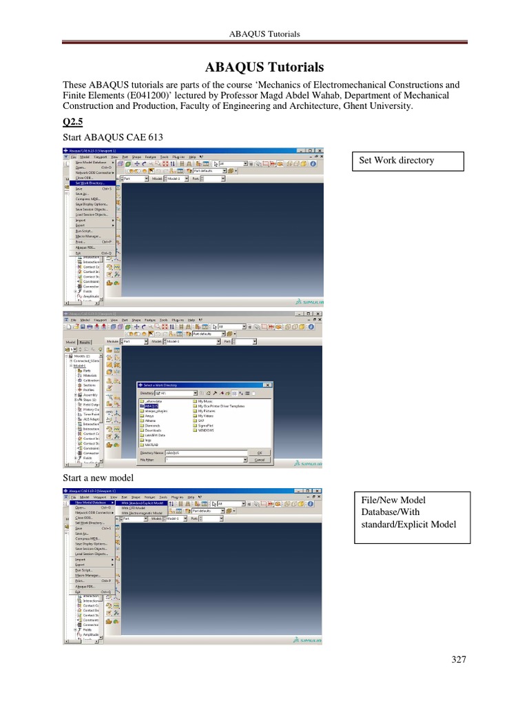 ABAQUS Tutorials | PDF | Young's Modulus | Elasticity (Physics)