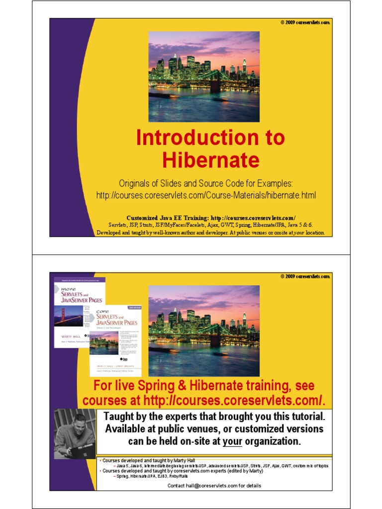 Introduction To Introduction To Hibernate: For Live Spring & Hibernate ...