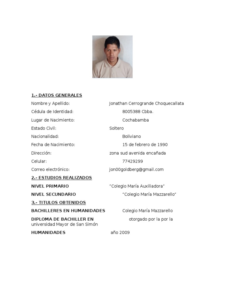 Curriculum Jonathan | PDF