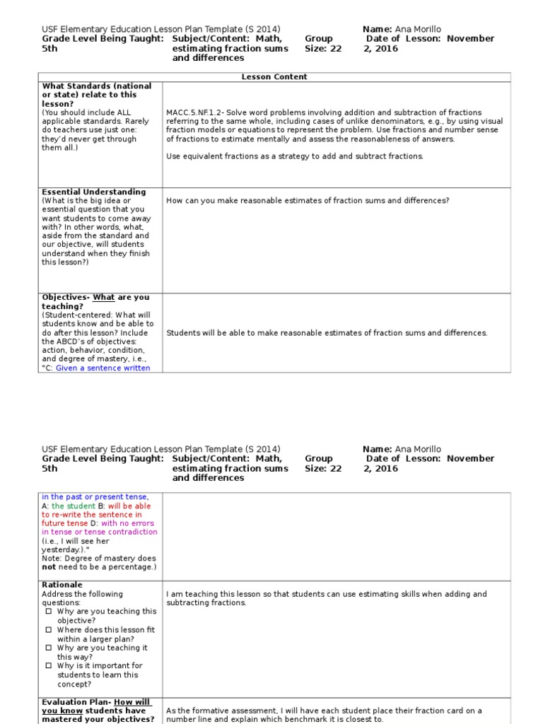Supervisor Connected Lesson | PDF | Lesson Plan | Subtraction