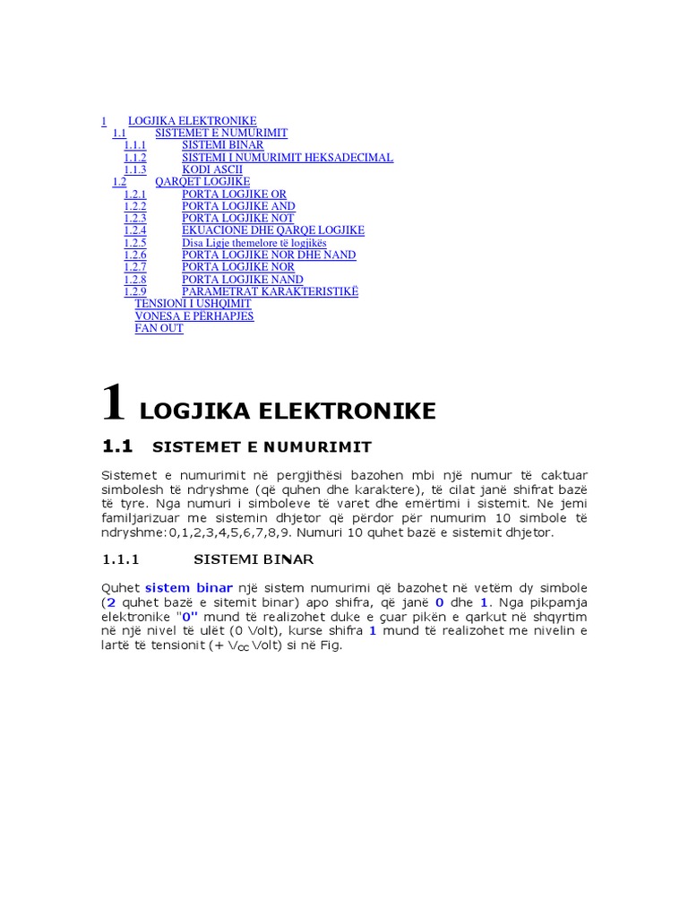 Logjika Elektronike: Sistemet E Numurimit | PDF