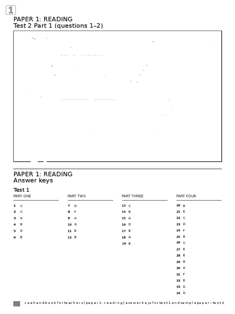Paper 1: Reading Test 2 Part 1 (Questions 1-2) | PDF | Albert Einstein ...