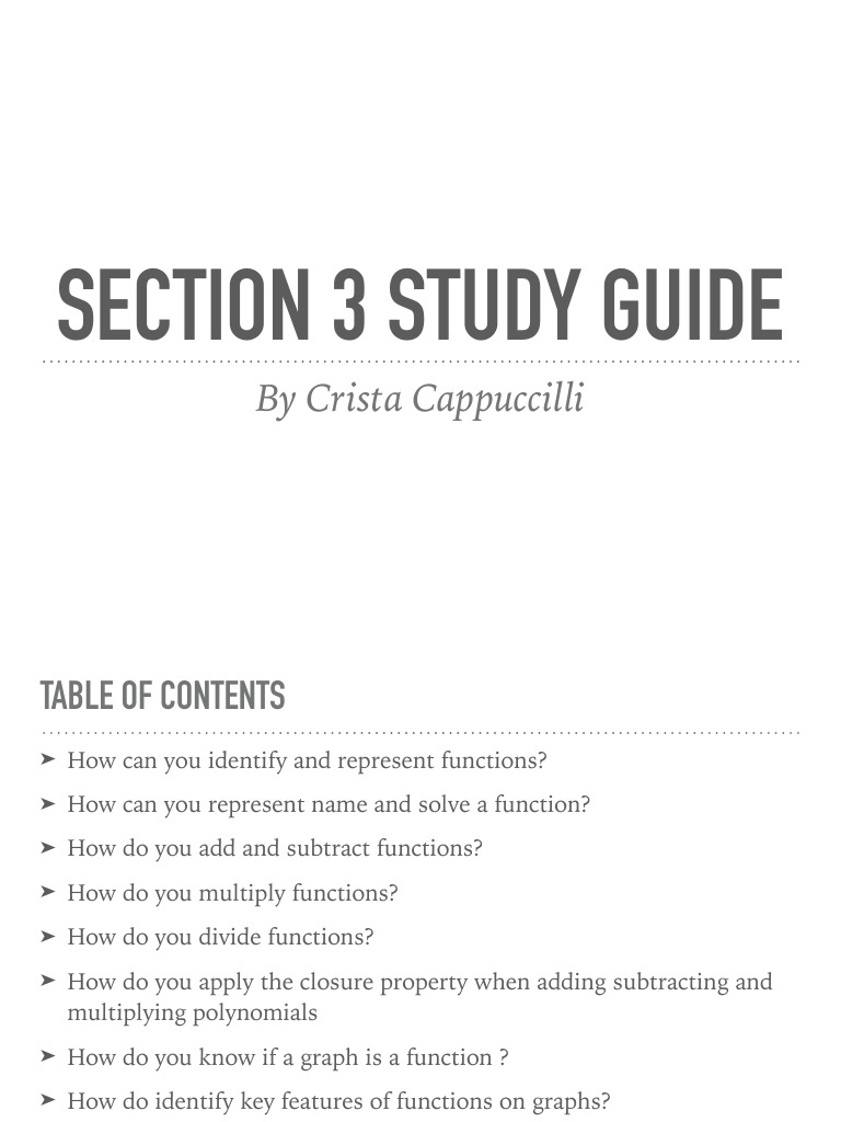 Identifying and Representing Functions | PDF | Polynomial | Function ...