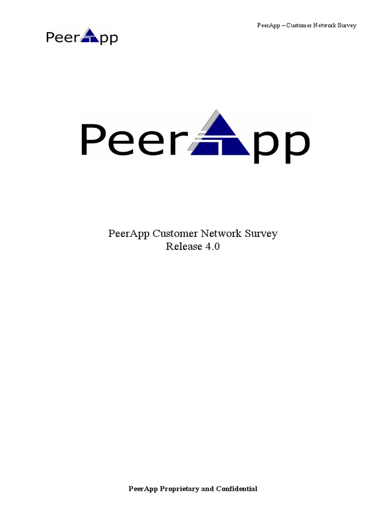 Customer Network Survey v4 | PDF | Peer To Peer | Gateway ...