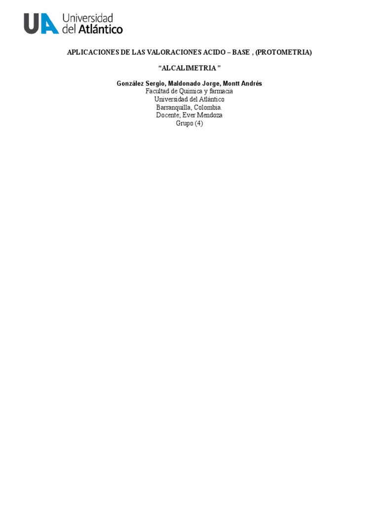 Valoracion Acido Base Alcalimetria | PDF | Vinagre | Vino