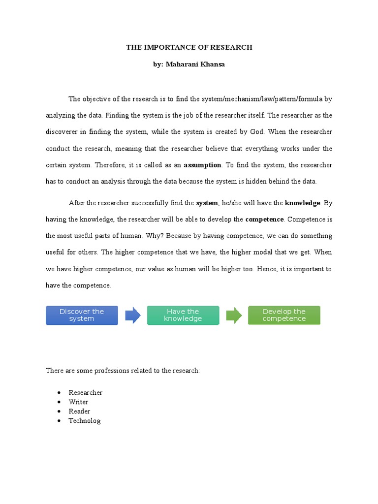 The Importance of Research | Download Free PDF | Data | Science And ...
