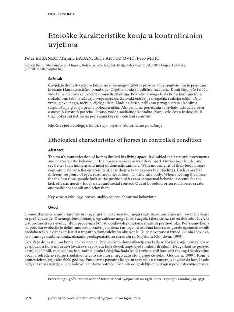 Bosanski Brdski Konj | PDF