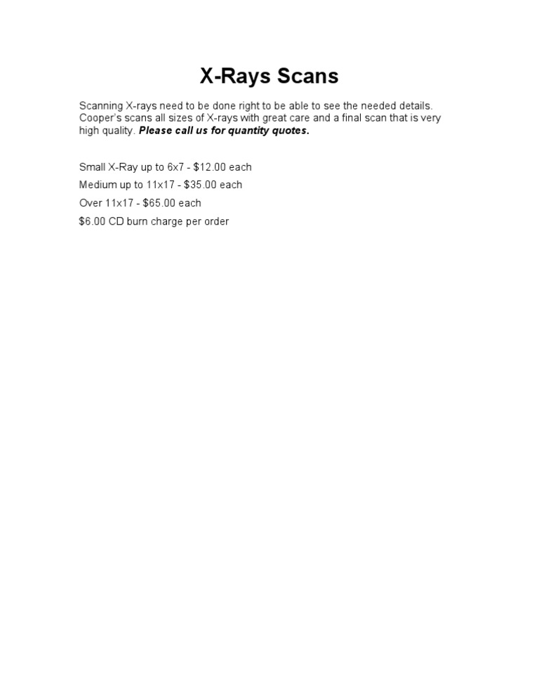 Xray Scans | PDF