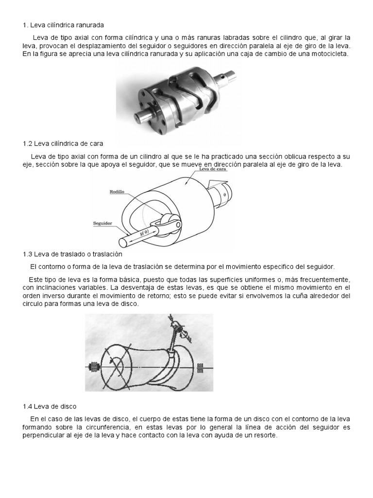 Tipos de Leva | PDF