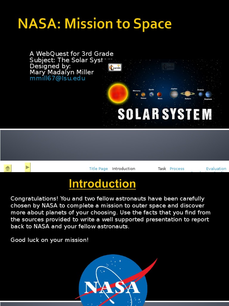 Solar System Webquest Template | PDF | Nasa | Astronauts