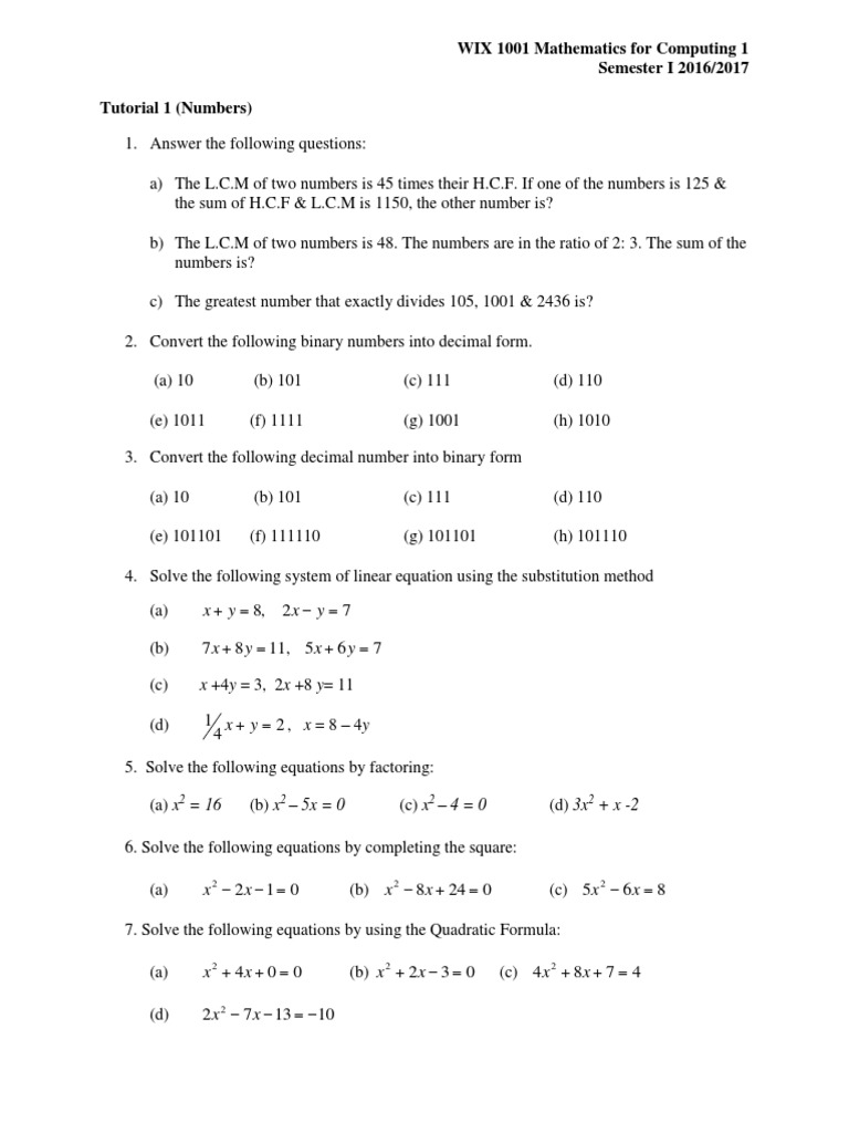 Number System Question | PDF