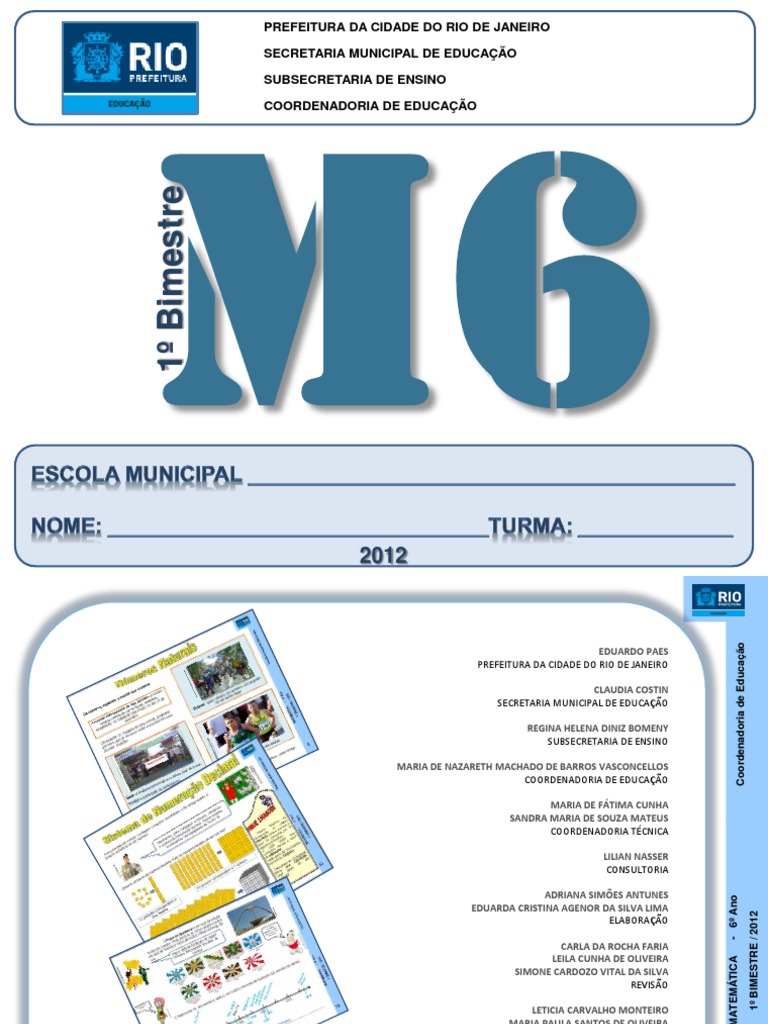 Matemática 6° Ano PDF | PDF | Decimal | Números