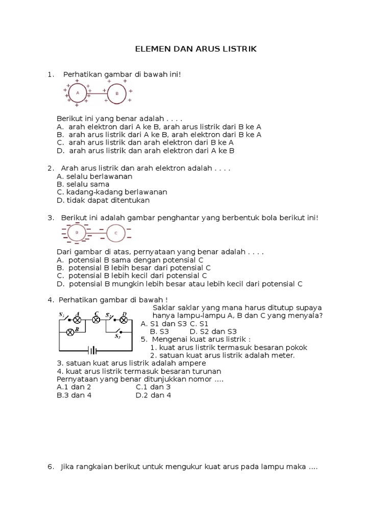 Elemen Dan Arus Listrik | PDF | Sains & Matematika