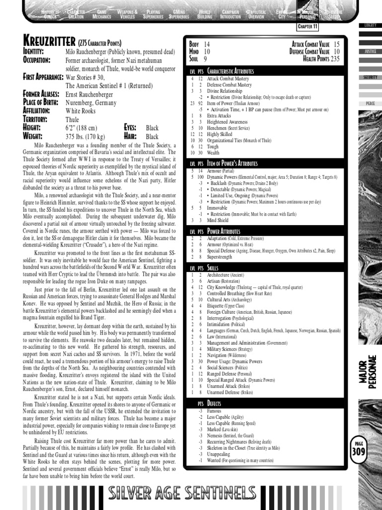 SAS Kreuzritter Tri Stat Character Sheet | PDF | Schutzstaffel | Nazi ...