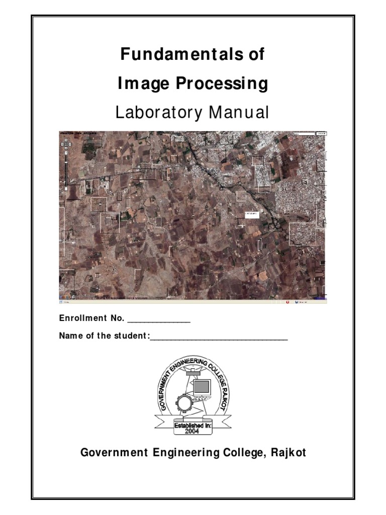 Fundamentals of Image Processing Lab Manual SET 1 | PDF | Control Flow ...