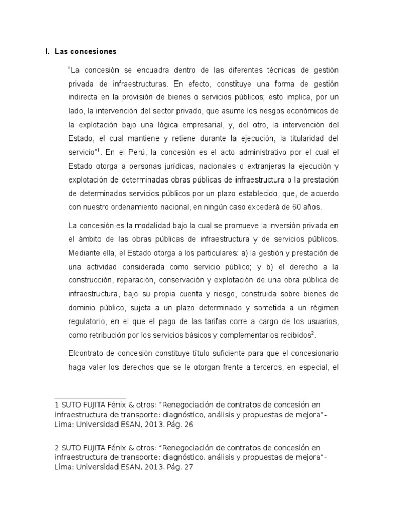 El Regimen de Las Concesiones - Docx SILVIA | PDF | Constitución | Ley ...