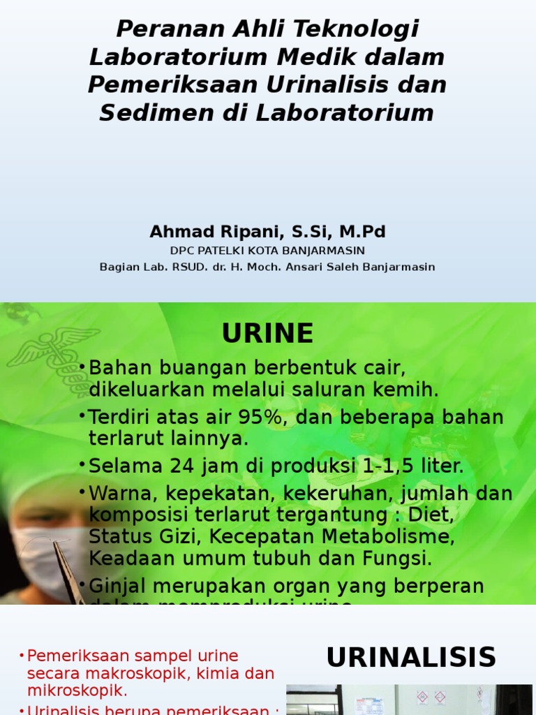 Pemeriksaan Urinalisis Dan Sedimen Di Lab Bagi ATLM | PDF