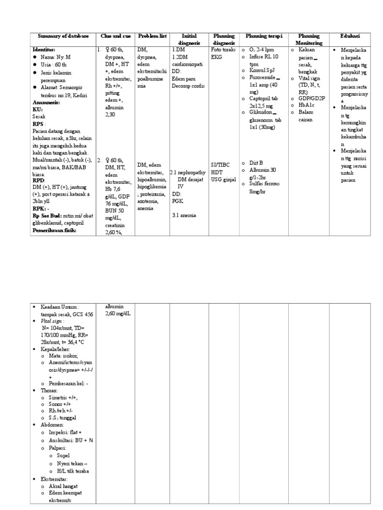 Diagnosis dan Rencana Terapi Pasien DM | PDF