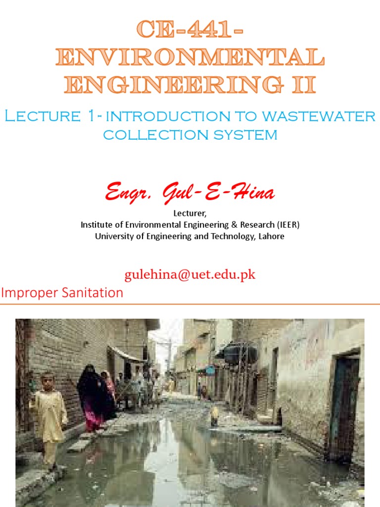 Lec 1-Week 1 - (Wastewater Collection System) | PDF | Sanitary Sewer ...