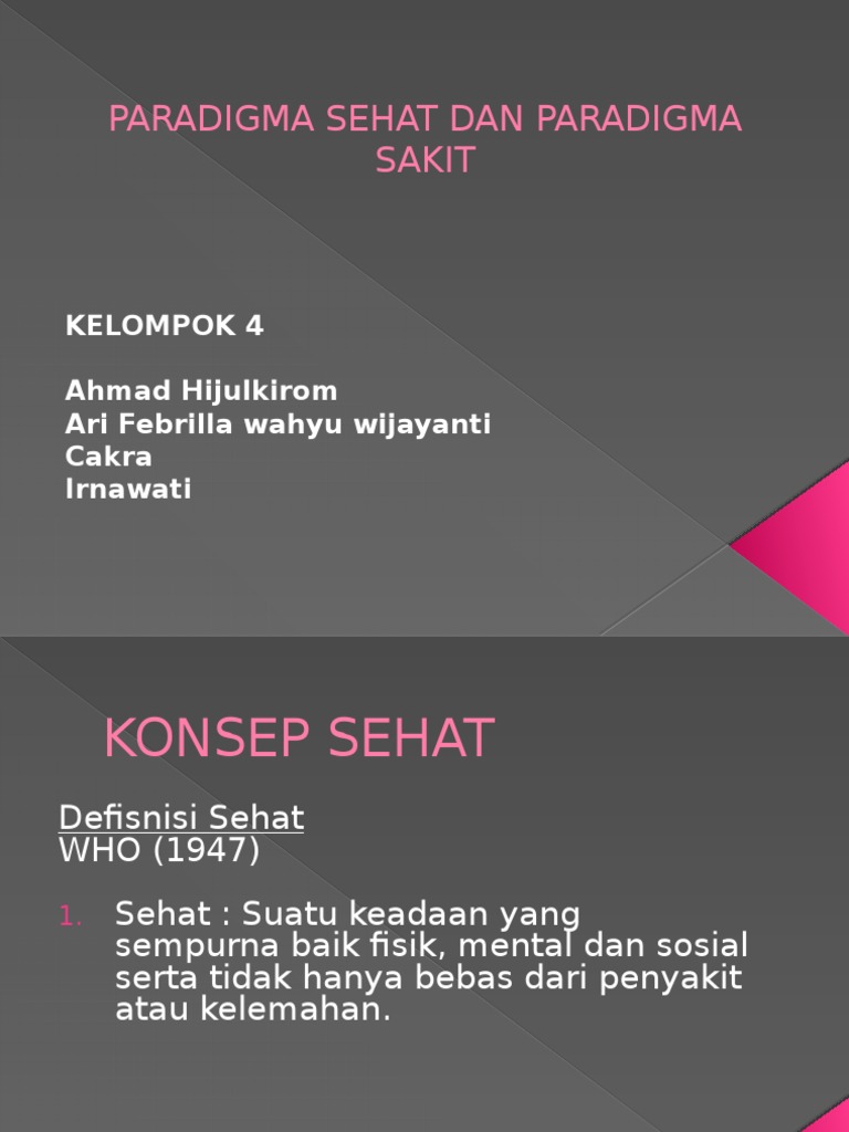 Paradigma Sehat & Paradigma Sakit | PDF