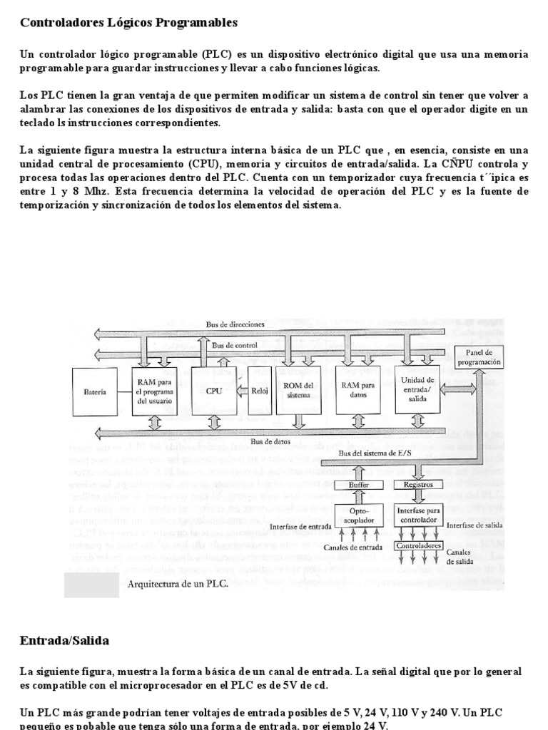 PLC | PDF | Puerta lógica | Controlador lógico programable