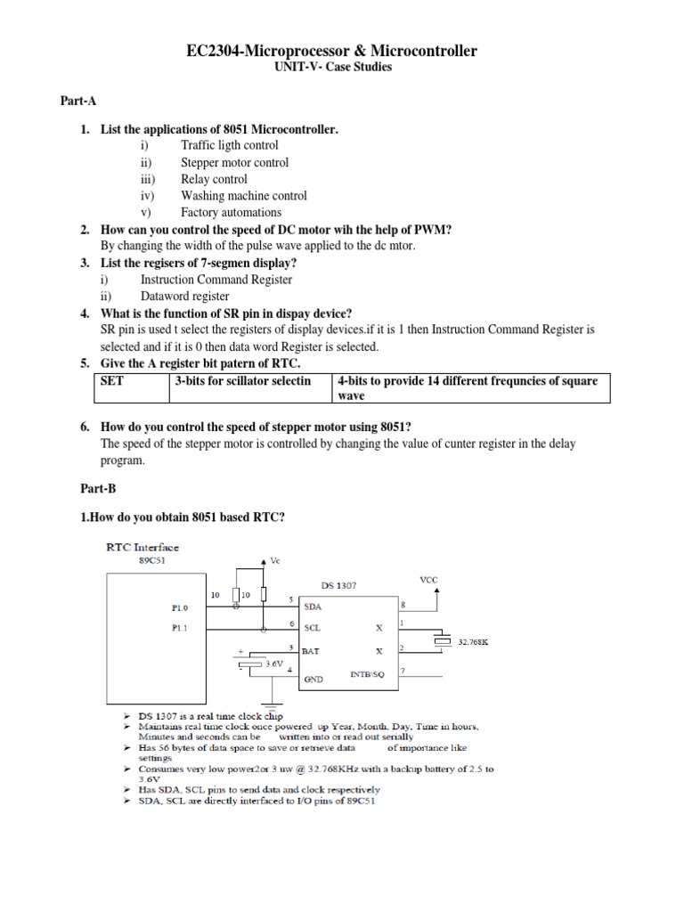 8051 Microcontroller Case Studies | PDF | Microcontroller | Areas Of Computer Science