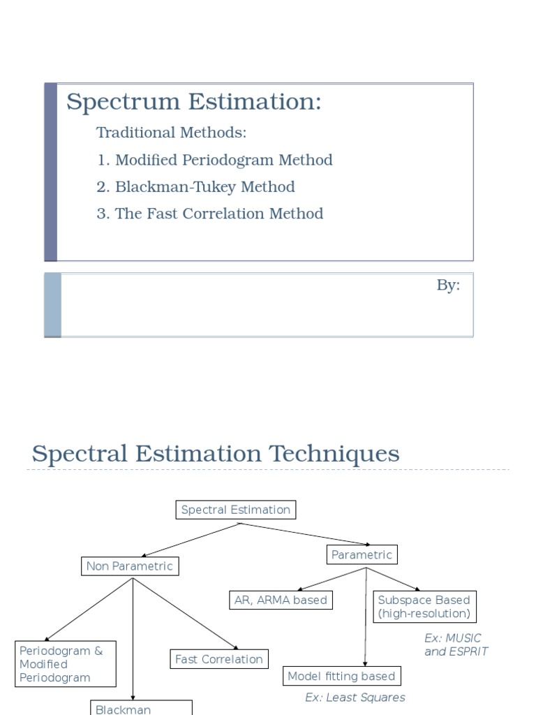 Spectrum Estimation Traditional Methods | PDF | Autocorrelation | Time ... Spectrum Estimation Traditional Methods | PDF | Autocorrelation | Time ...
