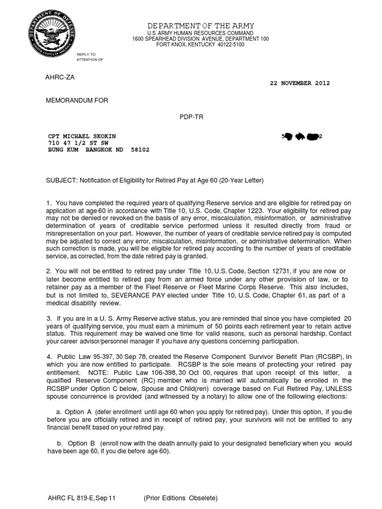 20 year letters.pdf | Life Insurance | United States Army