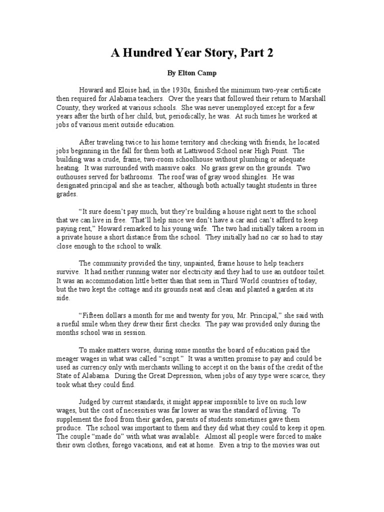 A Hundred Year Story Part 2 | PDF | Tornadoes | Snow