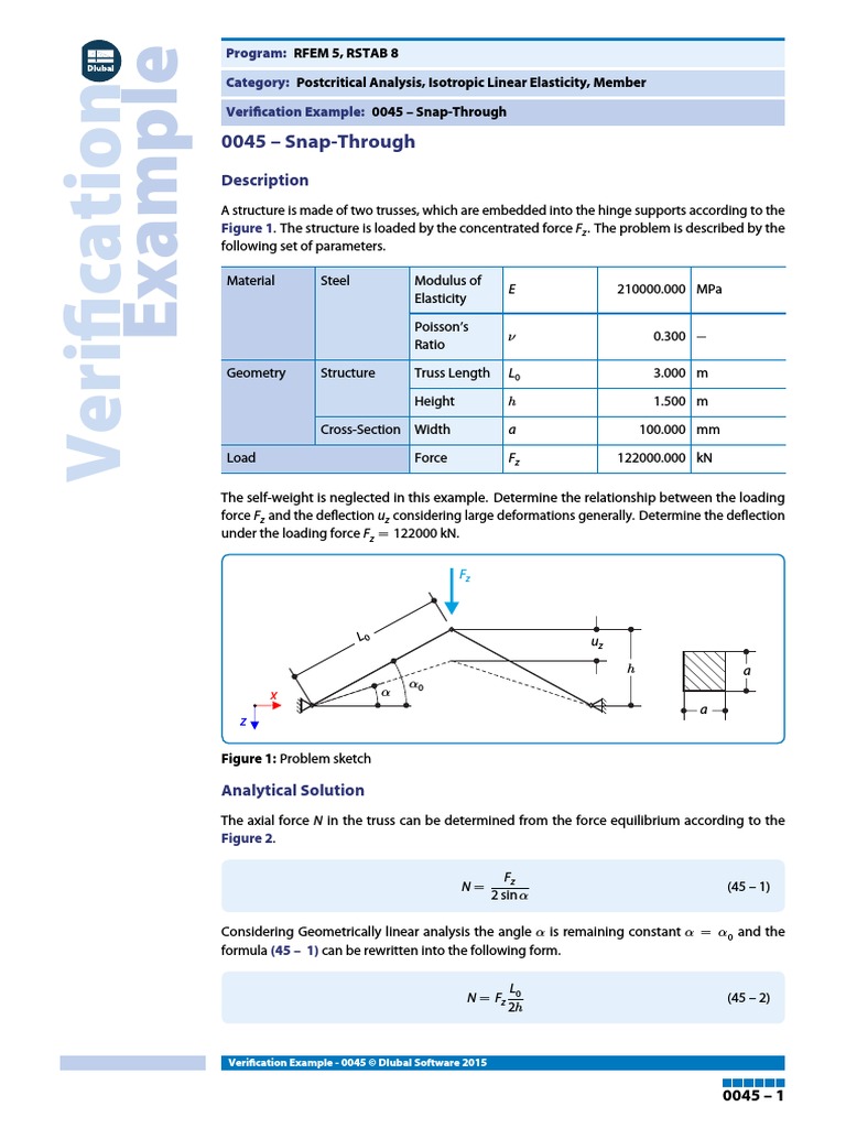 0045 - Snap-Through: Description | PDF | Deformation (Mechanics ...