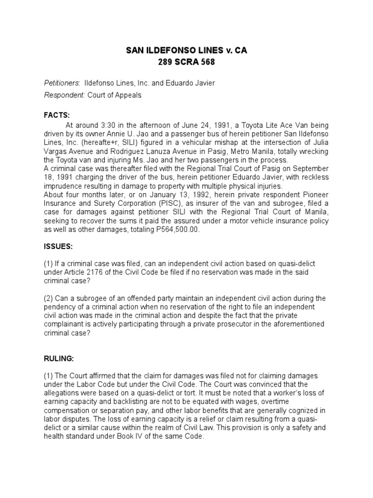 CASE DIGESTS #1 | Lease | Lawsuit