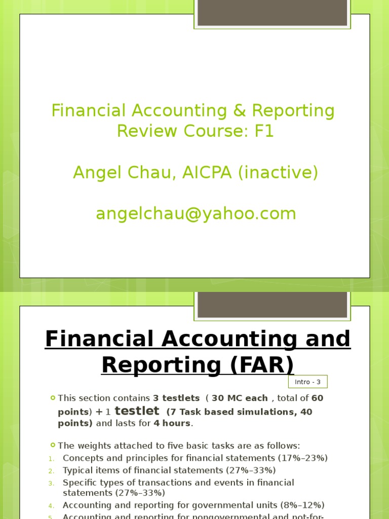 Financial Reporting Course (Scrib) | PDF | Financial Accounting ...