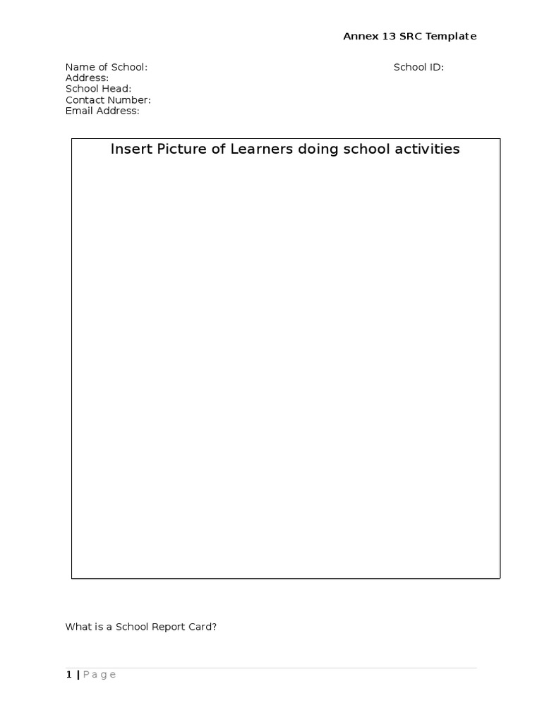 Annex 13 SRC Template | PDF | Sharing | Quality Of Life