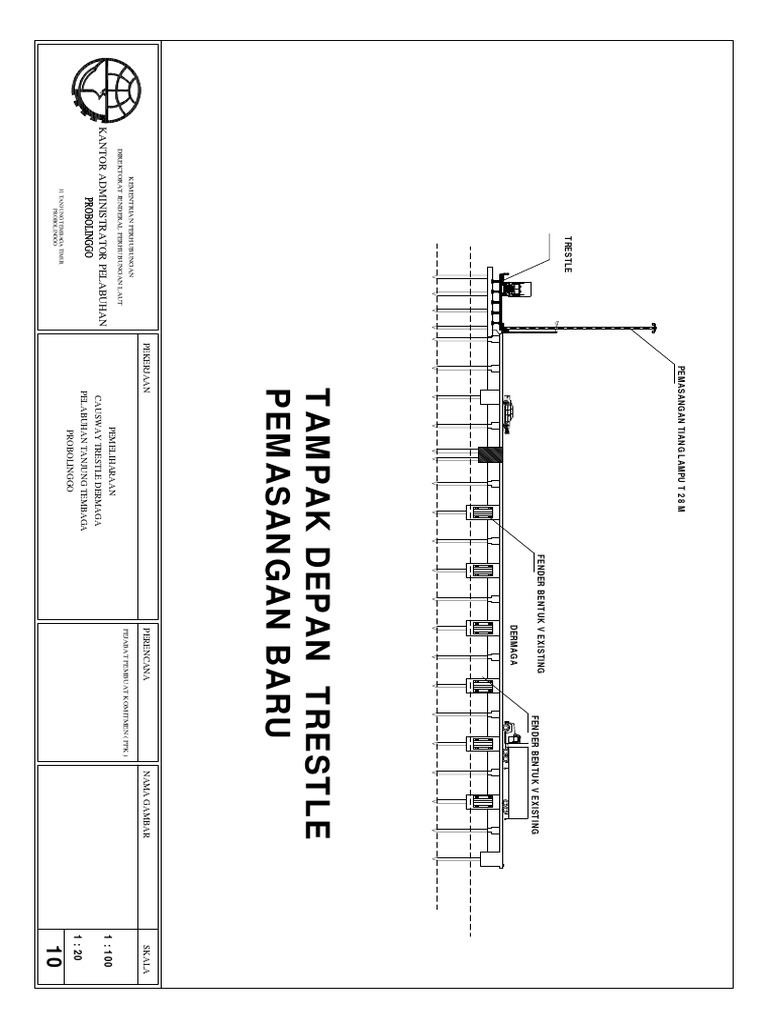 Denah Trestle Dan Dermaga - DXF - 2015 Model (1) 4 | PDF