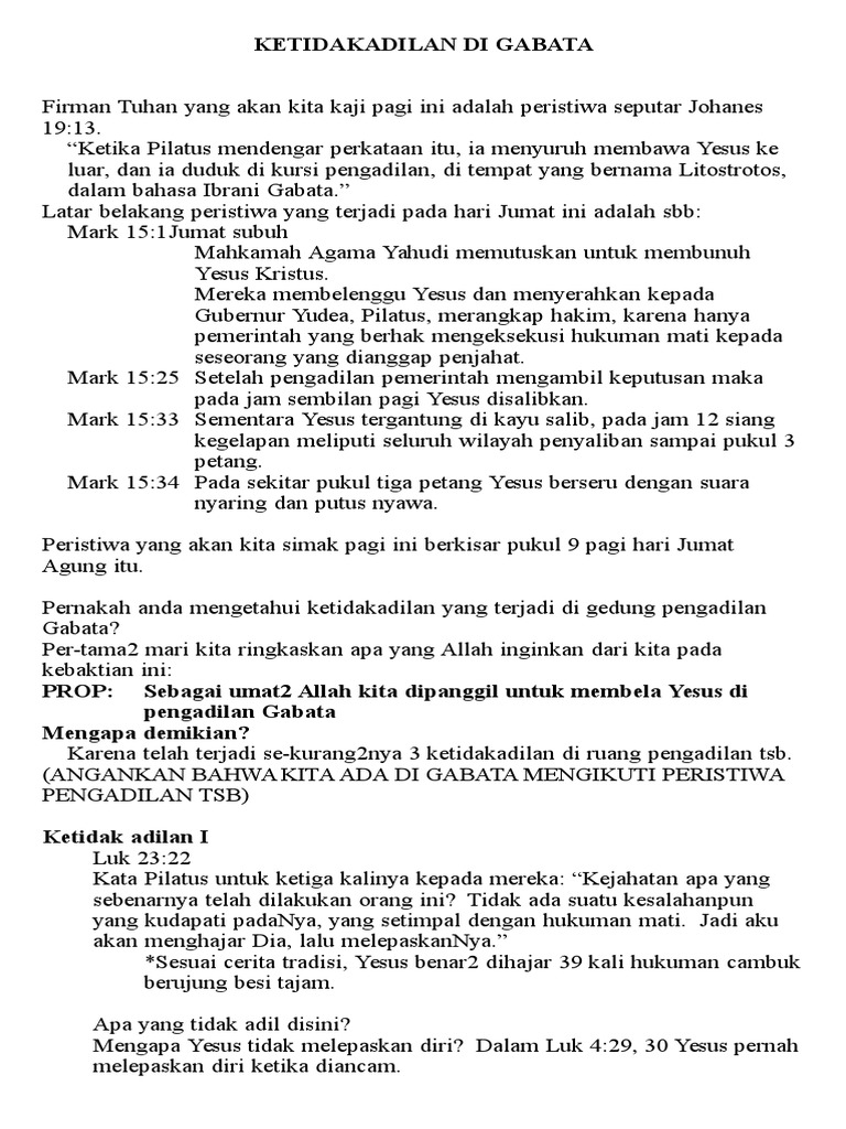 Ketidakadilan di Pengadilan Gabata | PDF | Agama & Spiritualitas