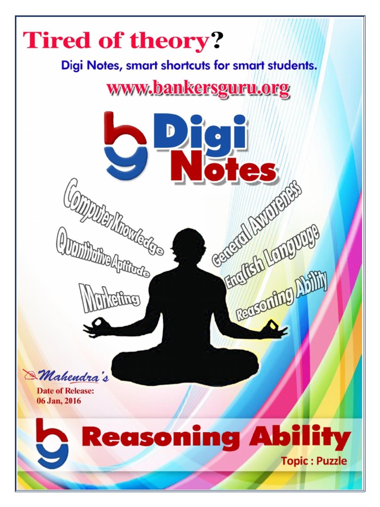 Digi Notes 06-01-2016 Reasoning New | PDF | Teachers