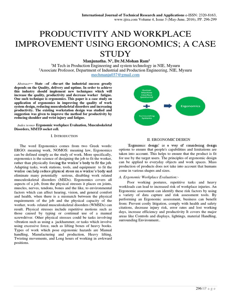 Ergonomics Case Study | Human Factors And Ergonomics | Technology ...