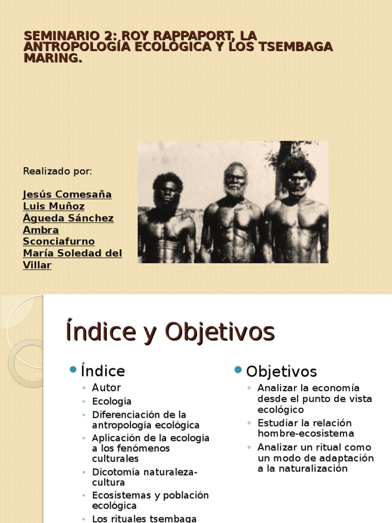 Antropología Ecológica de los Tsembaga | PDF | Ecología | Ciencias ...