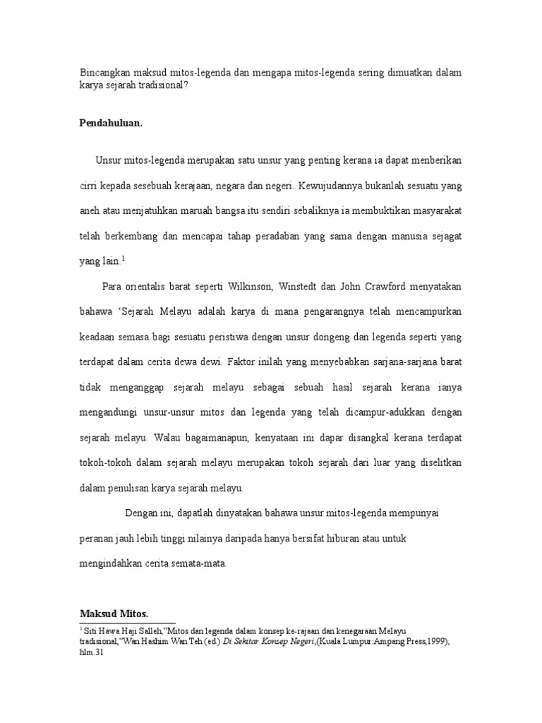 Teori Mitos & Lagenda | PDF