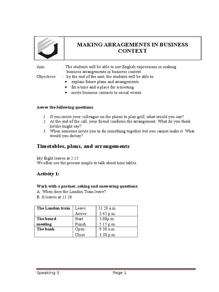 MAKING BUSINESS ARRANGEMENTS | PDF